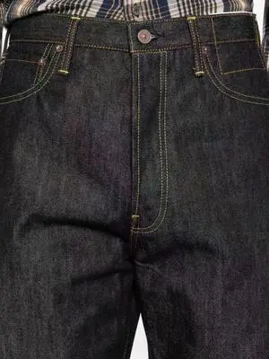 Visvim Raw-finish Wide Leg Jeans - Black