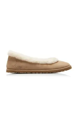 UGG Zora Sheepskin Ballerina Flats Neutral