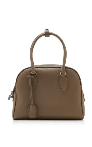 THE ROW India 10 Leather Bowling Bag - Brown