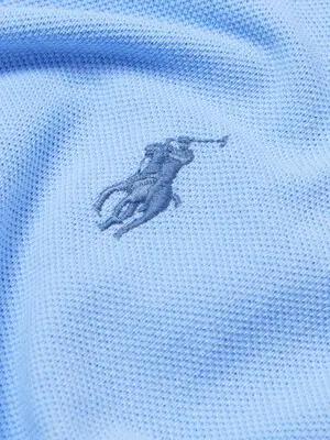 Polo Ralph Lauren Logo-embroidered Cotton-jersey Polo Shirt - Blue