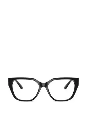 Versace Geometric Frame Eyeglasses - Black