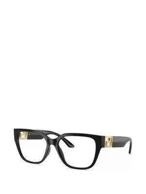 Versace Geometric Frame Eyeglasses - Black