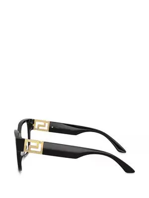Versace Geometric Frame Eyeglasses - Black