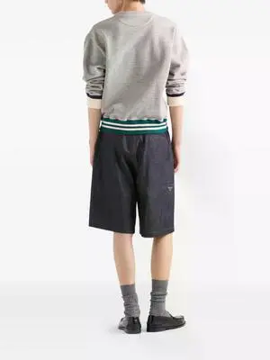 Prada Cotton Fleece Sweatshirt With Embroidered Logo