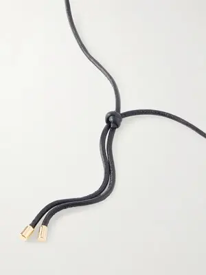 JENNIFER FISHER Dagger Gold-plated Quartz Necklace - Black