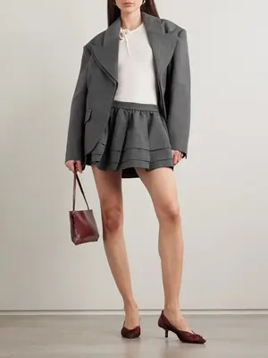 SHUSHU/TONG Layered Flannel Blazer