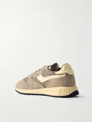 AUTRY Reelwind Low Leather-trimmed Sneakers - Brown