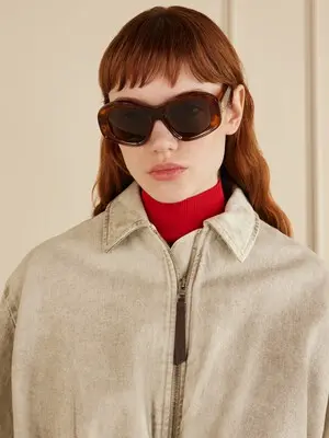 Loewe Anagram Round-frame Sunglasses - Tortoiseshell