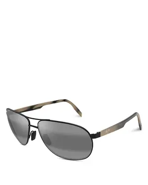 Maui Jim Castles Polarized Pilot Sunglasses - Black