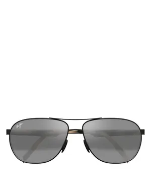 Maui Jim Castles Polarized Pilot Sunglasses - Black