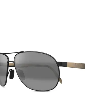 Maui Jim Castles Polarized Pilot Sunglasses - Black
