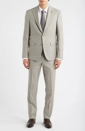 JACK VICTOR Esprit Tan Mélange Wool Suit