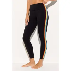 Spiritual Gangster Infinity 7/8 Leggings - Black/rainbow