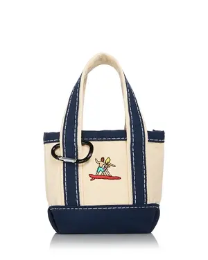 C.BONZ Cali Surfers Tiny Canvas Tote Bag - Navy