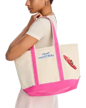 C.BONZ C. Bonz Surf Sweet Emoceans Large Canvas Tote Bag