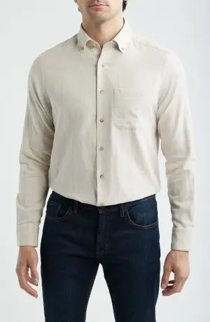 Scott Barber The Chambray Button-down Shirt - Birch