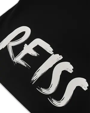 REISS Abbott Short Sleeve Oversized Printed Tee