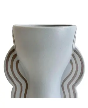 TOV FURNITURE Ceramic Line Art Goblet Vase