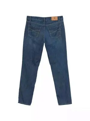 Brunello Cucinelli Logo-patch Jeans - Blue