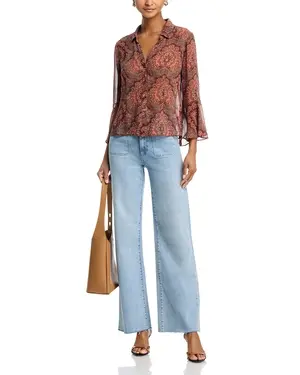 Paige Jasmeet Silk Blouse - Sunset Multi