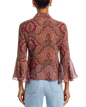 Paige Jasmeet Silk Blouse - Sunset Multi