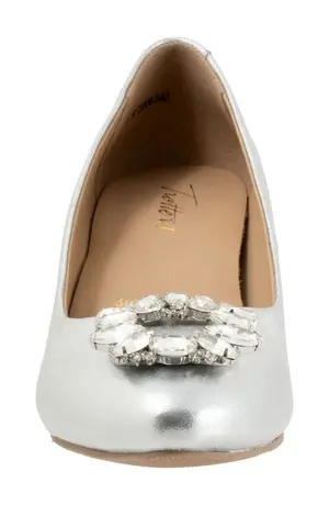 Trotters Kitten Heel Pumps - Silver