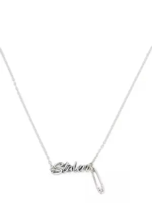 STOLEN GIRLFRIENDS CLUB Sentimental Script Necklace - Silver