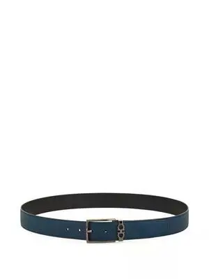 FERRAGAMO Gancini Reversible And Adjustable Belt - Blue