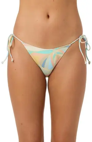 O'Neill Butterfly Geo Maracas Side Tie Bikini Bottom - Blue Multi Colored