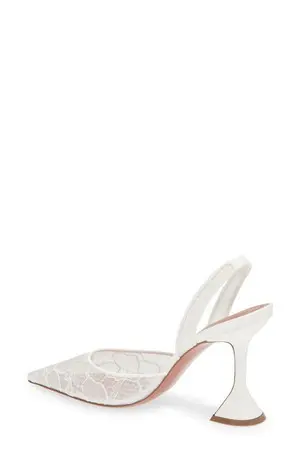 Amina Muaddi Holli Lace Slingback Pumps