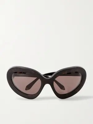 Alaïa Round-frame Sunglasses - Tortoiseshell