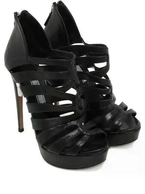 Prada Calf Leather Caged Platform Sandals