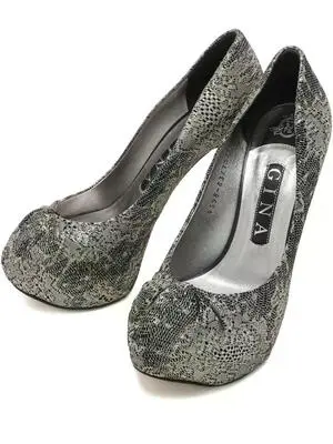 GINA Lace High-heeled Pumps With Platform Sole