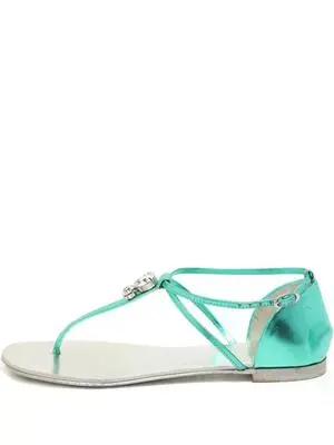 GIUSEPPE ZANOTTI Embellished Leather Sandals