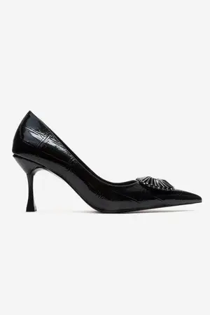 PROLOGUE SHOES Rebel Stiletto Pumps - Black Print