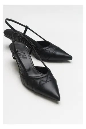PROLOGUE SHOES Pointed Toe Slingback Pumps - Black