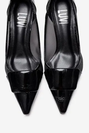 PROLOGUE SHOES Stiletto Pumps - Black Patent