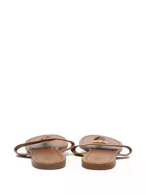 Tory Burch Benton Flat Sandals - Brown