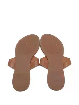 Tory Burch Benton Flat Sandals - Brown