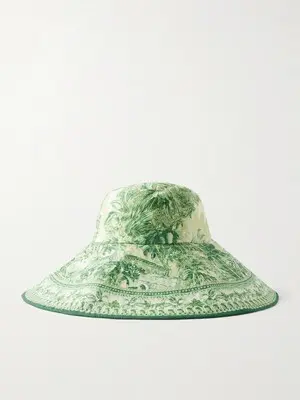 ALEMAIS Sara Printed Linen Sunhat