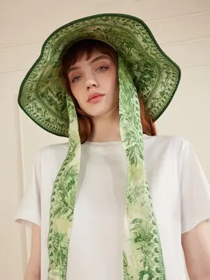 ALEMAIS Sara Printed Linen Sunhat