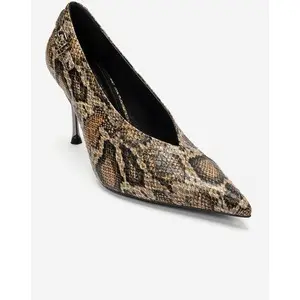 PROLOGUE SHOES Pointed-toe Stiletto Pumps - Beige Multi