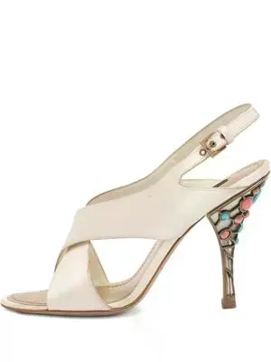 LOUIS VUITTON Embellished Heeled Sandals