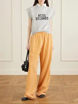 Acne Studios Cotton Logo-printed Sweatpants - Orange