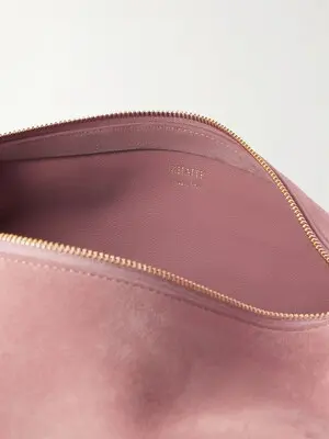Khaite Olivia Medium Suede Tote - Pink