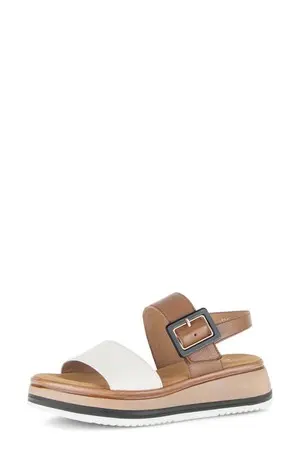 Gabor Slingback Wedge Sandal - Creme