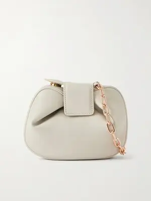 Gabriela Hearst Soft Demi Leather Clutch - Gray