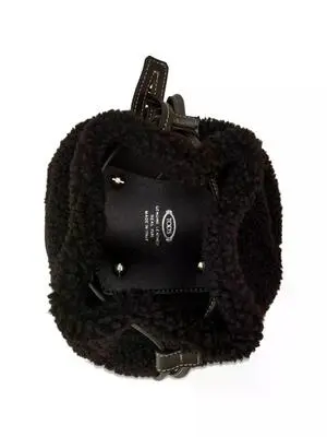 TOD'S Shearling Bucket Bag - Brown