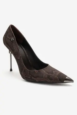 PROLOGUE SHOES Carlas Stiletto Pump - Brown Pattern