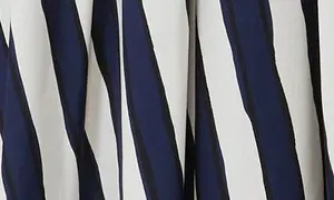 Max Mara Striped Cotton Skirt - Navy